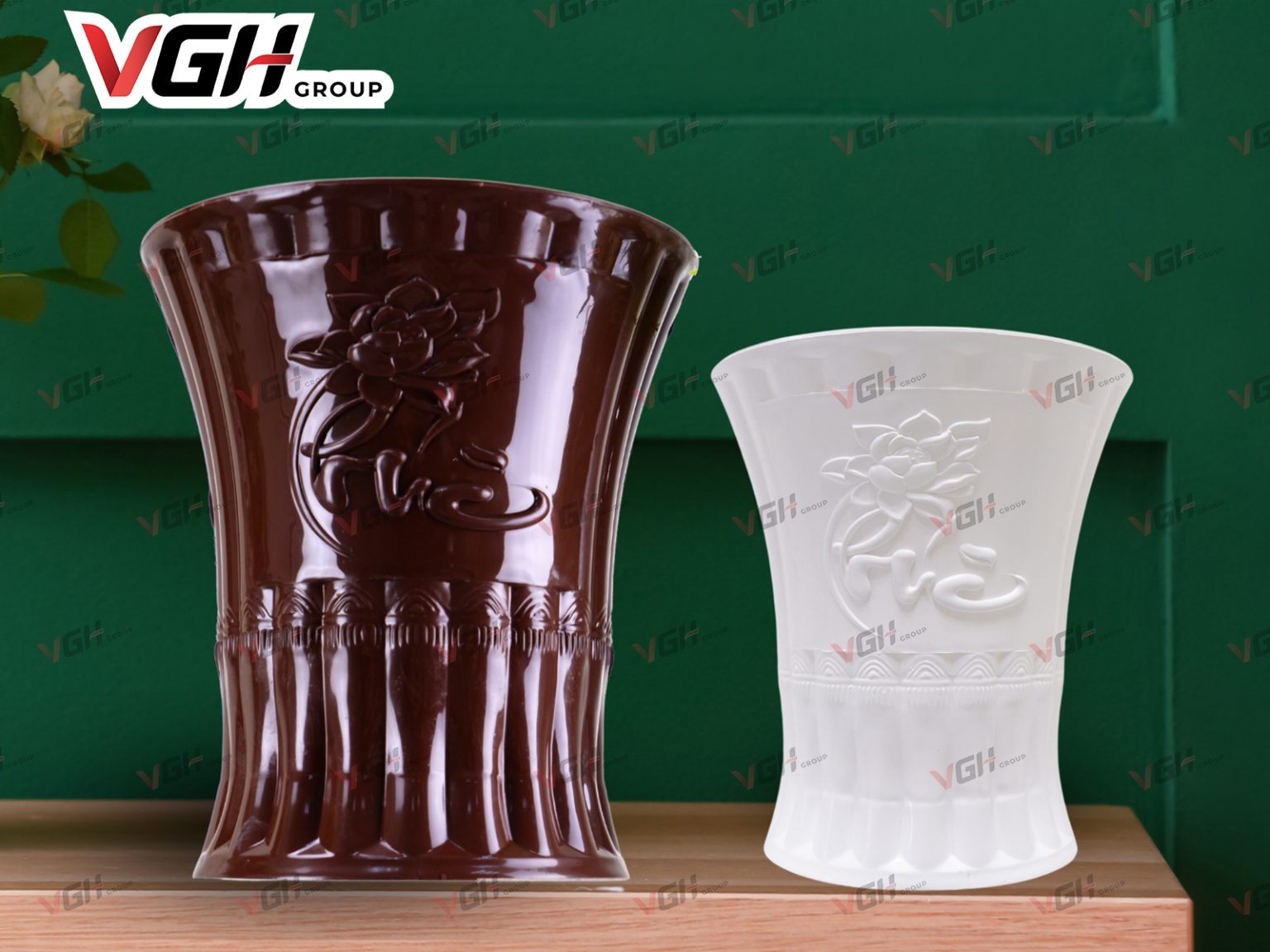 Chậu Hoa Nhựa Trồng Cây Kiểu Trúc Phúc Lộc Thọ - VGH Group - SX Kinh ...