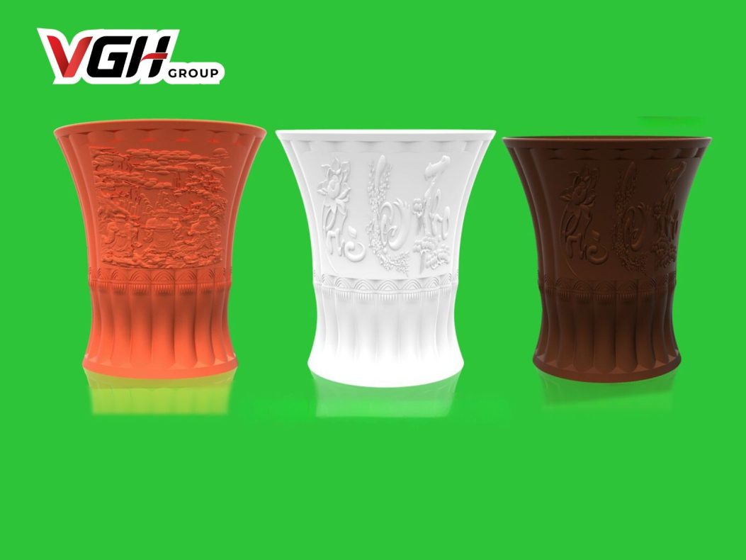 Chậu Hoa Nhựa Trồng Cây Kiểu Trúc Phúc Lộc Thọ - VGH Group - SX Kinh ...