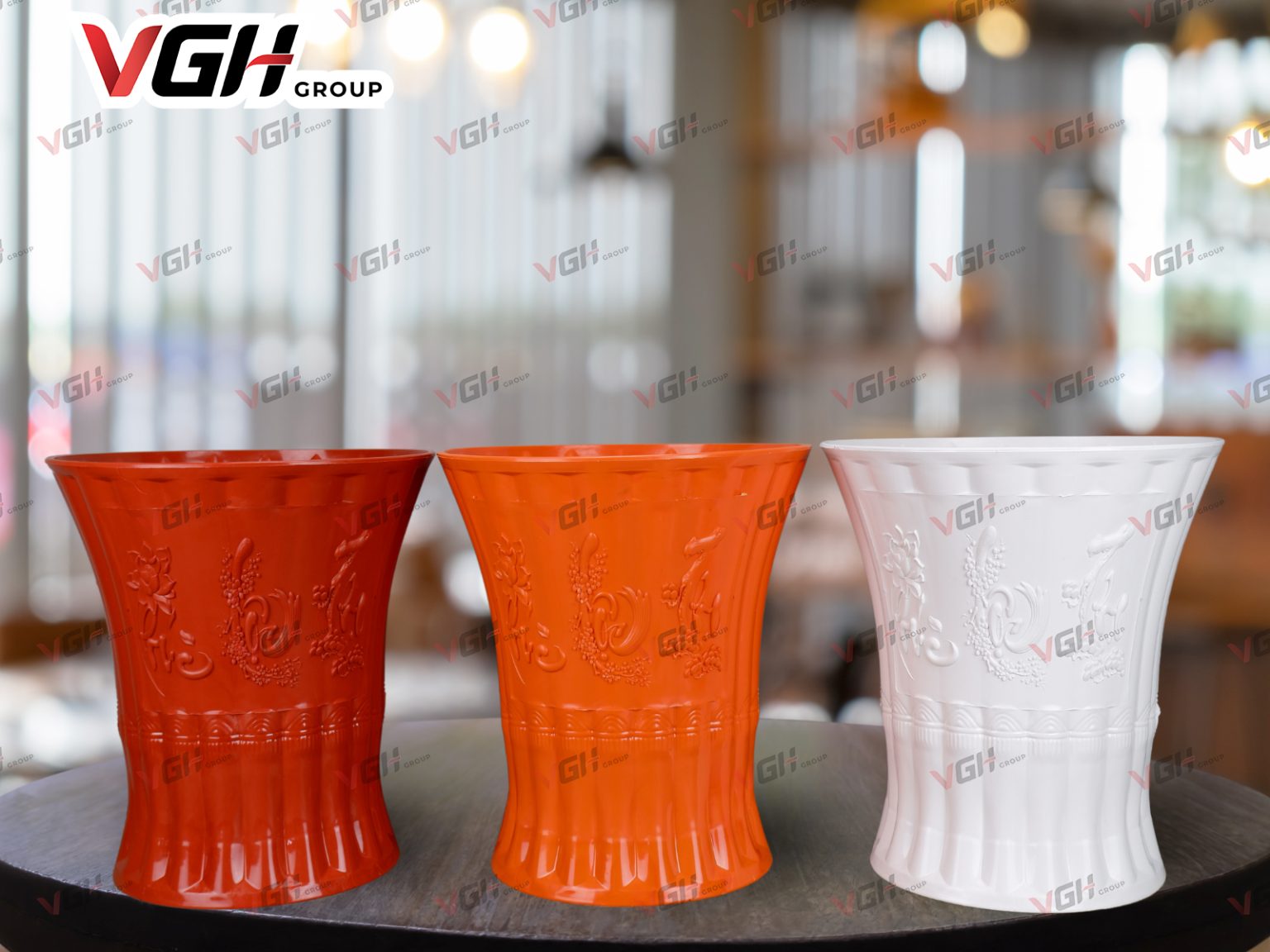 Chậu Hoa Nhựa Trồng Cây Kiểu Trúc Phúc Lộc Thọ - VGH Group - SX Kinh ...